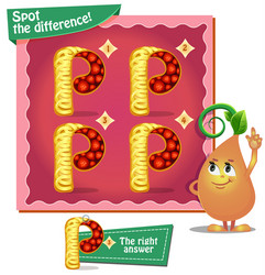 Spot the difference letters z Royalty Free Vector Image