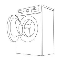 Washing machine outline icon Royalty Free Vector Image