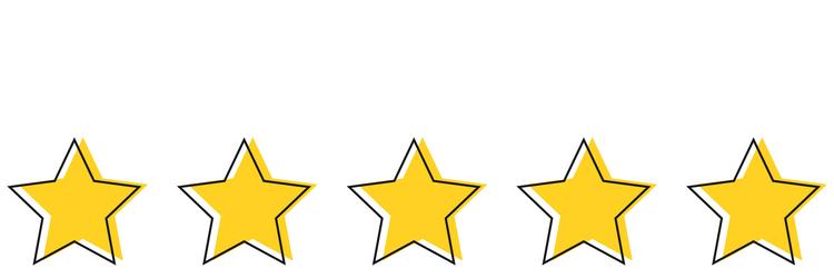 Premium quality five stars 5 star logo design Vector Image