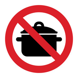 No eating and drinking sign ban on food forbidden Vector Image
