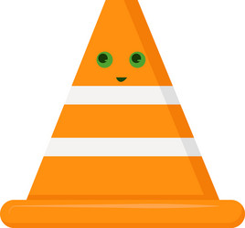 Police road cone on a white background Royalty Free Vector