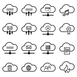 Computer cloud icons design can use for web Vector Image