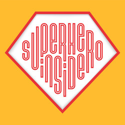 Modern super hero inside lettering great design Vector Image