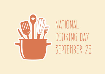 National cooking day poster Royalty Free Vector Image