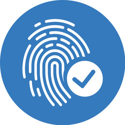 Biometric Fingerprint Identity Approved Icon Vector Image