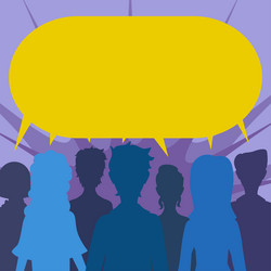 Group of people sharing important informations Vector Image