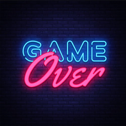 Game room neon sign design Royalty Free Vector Image