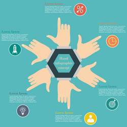 Hand infographic template Royalty Free Vector Image