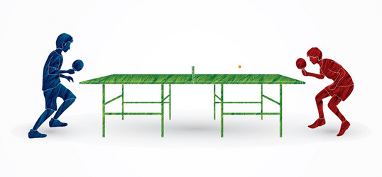 Ping pong player avatar Royalty Free Vector Image