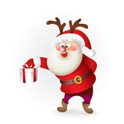 Santa claus carrying big candy stick Royalty Free Vector