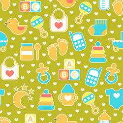 Seamless baby pattern Royalty Free Vector Image