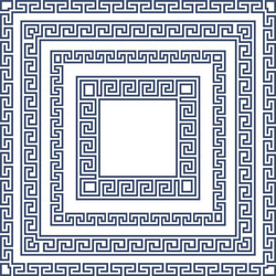 Coptic ornament frame border corners Royalty Free Vector