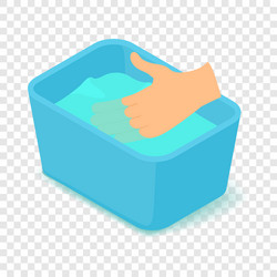 Wash water basin icon isometric style Royalty Free Vector