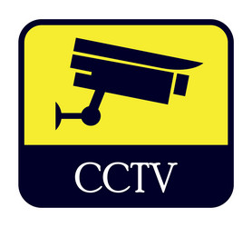Cctv in operation board Royalty Free Vector Image