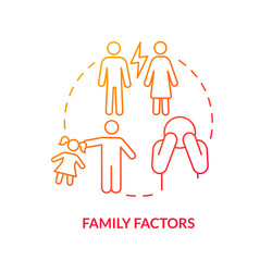 Family factors red concept icon Royalty Free Vector Image