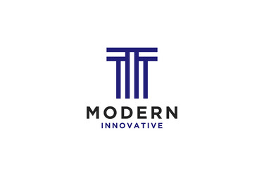 Simple initial letter t logo with up combination Vector Image