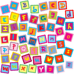 Alphabet blocks Royalty Free Vector Image - VectorStock