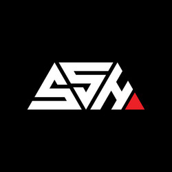 Ssh logo letter letter logo design Royalty Free Vector Image