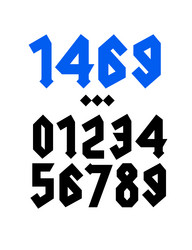 Gothic Numbers Numerals Vector Images (over 170)