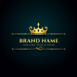 Royal letter r luxury crown tiara logo concept Vector Image