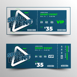 Sports event ticket typographic template design Vector Image