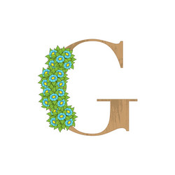 Vintage desert letter g monochrome template Vector Image