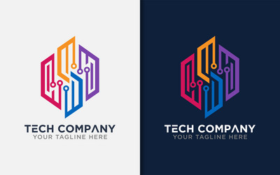 Abstract modern tech group logo design Royalty Free Vector