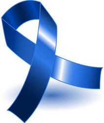 Purple awareness ribbon and shadow Royalty Free Vector Image