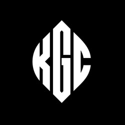Kgc circle letter logo design Royalty Free Vector Image