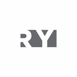 Ry logo monogram with up to down style modern Vector Image