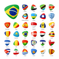 World flags icon set Royalty Free Vector Image