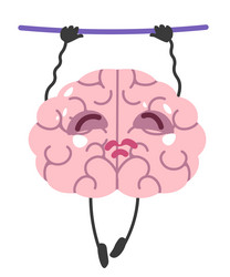 Brain Raises Barbell Royalty Free Vector Image