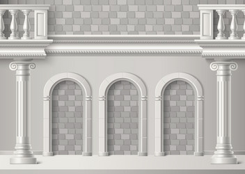 Room interior with white classic wall panel Vector Image