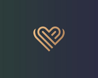 Gold Heart Logo Vector Images (over 4,500)