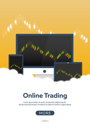 Poster forex trading online Royalty Free Vector Image