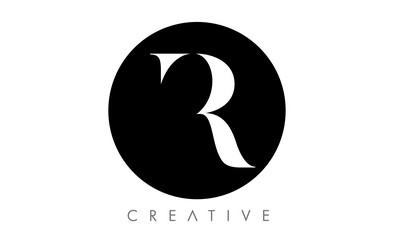 Minimalist letter r logo design with sleek modern Vector Image