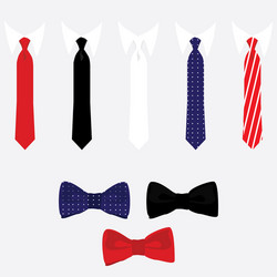 Tie set Royalty Free Vector Image - VectorStock