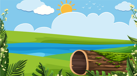 A beautiful nature landscape Royalty Free Vector Image