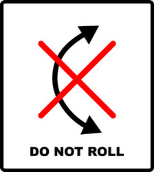 Do not sit packaging symbol on a corrugated Vector Image