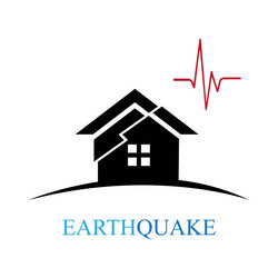 Earthquake logo icon design Royalty Free Vector Image