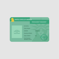 Flat design green card template Royalty Free Vector Image