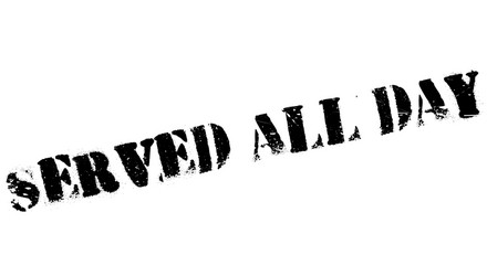 Served all day rubber stamp Royalty Free Vector Image