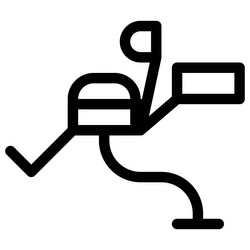 Adjustable fighting chair used for fishing Vector Image
