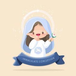 Feast of the immaculate conception blessed virgin Vector Image