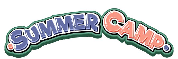 Font design for word summer camp Royalty Free Vector Image