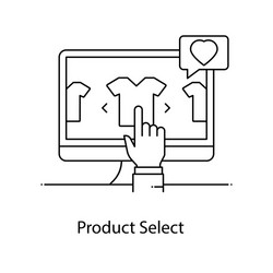 Select product Royalty Free Vector Image - VectorStock