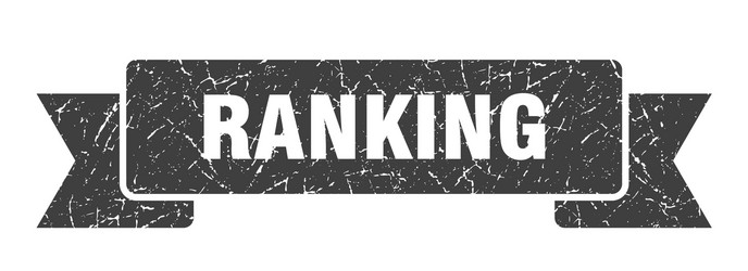 Grunge green ranking word with star icon round Vector Image