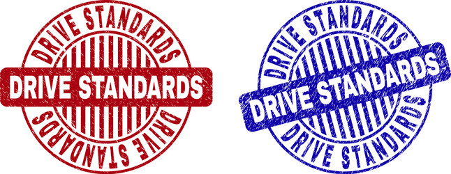 Drive standards rubber stamp Royalty Free Vector Image