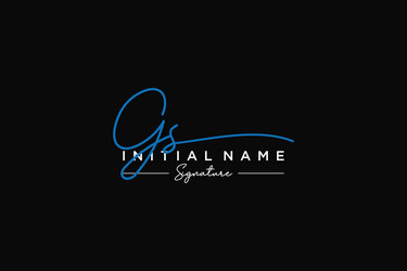 Initial gs signature logo template hand drawn Vector Image