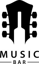 Music bar logo design icon Royalty Free Vector Image